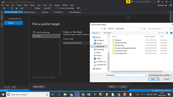 How To Create An HTTP Trigger Azure Function App Using Visual Studio 2017